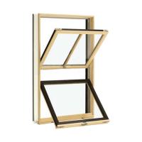China Energy Fibreglass Vertical Hurricane Impact Glass Single Hung Windows for Residential for sale