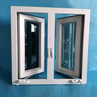 China Triple Pane White Frame Upvc Glazed Casement Windows Cusomized Function Soundproof for sale
