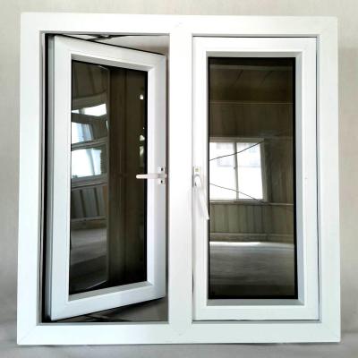 China Swing Open Upvc Triple Glazed Stained Glass Soundproof Tempering Pvc Casement Windows for sale