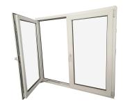 China PVC Soundproof Double Glazed Vinyl Replacement Windows for Outward Casement Open Type for sale