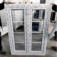 China White Upvc Pvc Double Panel Casement French Windows with Horizontal Opening Pattern for sale