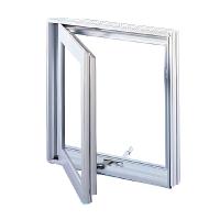 China Sturdy Swing Open Style Double Glazed UPVC Doors and Windows for Hurricane Protection for sale
