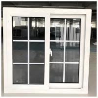 China Custom USA Design Style Minimalist Slide Windows pvc Window double Glass Windows for sale