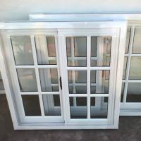 China Custom USA Design Style Minimalist Slide Windows pvc Window double Glass Windows for sale