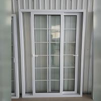 China American Standard Upvc Sliding Window with Tempered Glass and PVC Frame Material for sale