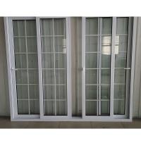 China American Standard Upvc Sliding Window with Tempered Glass and PVC Frame Material for sale