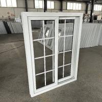 China American Upvc Frame Tempered Glass Sliding Window with FiberGlass Screen Netting for sale