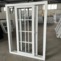 China American Upvc Frame Tempered Glass Sliding Window with FiberGlass Screen Netting for sale