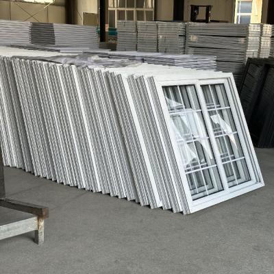 China Open Style Magnetic Screen Sliding Windows with Pvc Plastic and Tempered Glass Design for sale
