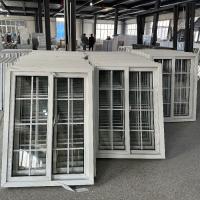 China Custom Glass Windows Upvc Vinyl Single Double Glazed Sliding Pvc Windows With Grills for sale