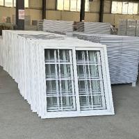 China White Plastic Frame Upvc Double Glazed Sliding Windows with Horizontal Opening Pattern for sale