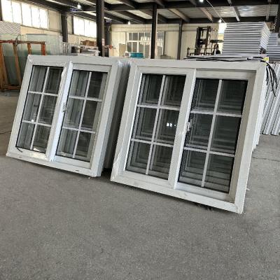 China Customized House Upvc Sliding Window with Roller blind and Curtain Type Double Glazed for sale