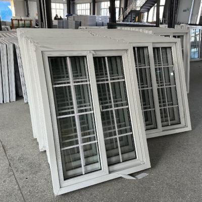 China American Upvc Windows Postmodern Design Hurricane Impact Sliding Windows With Grills for sale