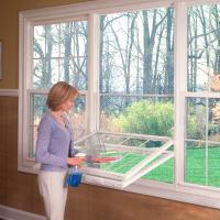 China American Style PVC Hanging Curtain Type Huge Double-Hung Windows and Doors Profiles for sale