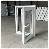 China Customizable Double Glazed Plastic Frame UPVC Casement Windows for Office and Home for sale