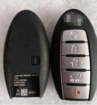 China 433Mhz 4+1 button 4A Chip S180144507 KR5TXN4 Smart Key For Nissan Rouge for sale