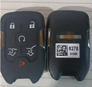 China 315Mhz 5 + 1 Button 46 Chip HYQ1AA 13508278 Smart Key For Chevrolet Tahoe Suburban for sale
