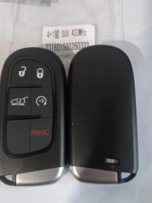 China 4+1Btn GQ4-54T 68141580AF 4A Chip 433MHz Smart Control Car Key For 2014-2019 Jeep Cherokee for sale