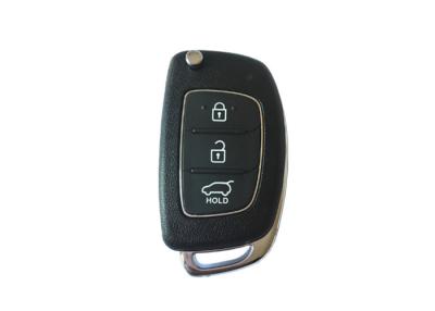 China 3 Button Smart Hyundai Car Key 4D60 80BIT Black Color Plastic Material for sale