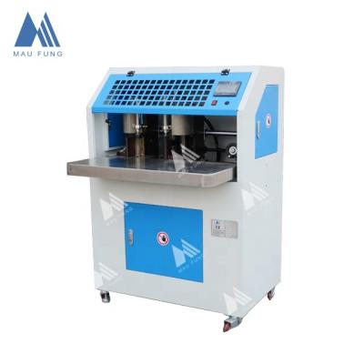 China Notebook Round Corner Cutter / Pneumatic Double Head Edge Round Corner Cutting Machine MF-DCM470 for sale