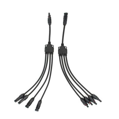 China MC4 Solar Photovoltaic Panel Adaptor Cable Connector Y Type Five Way Plug Parallel for sale