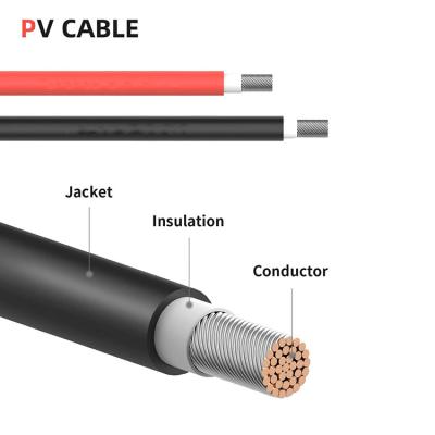 China Red Black Dc Solar Pv Cable 4MM 1500V Inverter Battery for sale