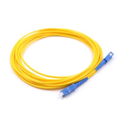 China Tight Buffer Simplex Network Patch Cord Indoor Single Mode Fiber Optic Cable 10m G657A for sale
