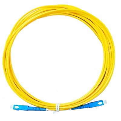 China Single Mode Simplex Fiber Optic Patch Cord SC UPC 3.0mm G657A for sale