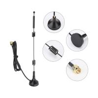 China SMA Male Dual Band Magnetic Antenna Connector 2.4G 5G / 5.8G 12 DB Omni Directional for sale
