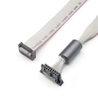 China Gray Flat Ribbon Flexible Cable Assembly IDC Connector 2.54 Pitch 2*7 14 Pin for sale