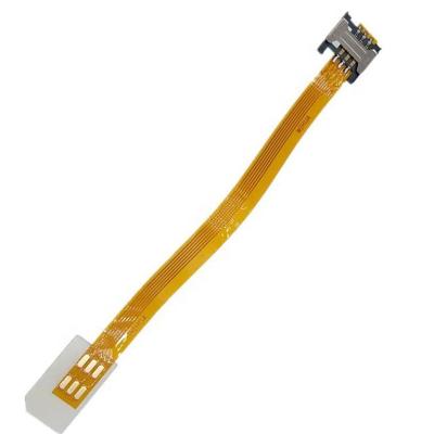 China GSM CDMA Standard UIM SIM Card Kit Male To Female Extension Soft Flat FPC Cable for sale