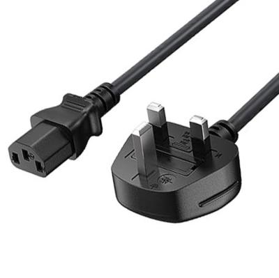 China RY C13 To Uk Plug Power Cord Bs1363 18awg 250v Length For Most Computers Printers And Other Devices for sale