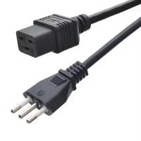 China Iec-60320 3 Prong H05vv - F 3G 0.75 Conector C19 To C20 Connector Copper Conductor Power Cord Cable For Home Appliance for sale