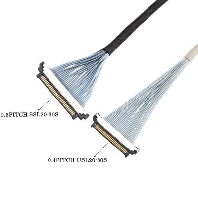 China I-Pex 20453-230T-03 To Kel SSL20-30S Micro Coaxial Cable 30P Lvds Edp Cable Assembly for sale