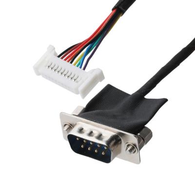 China DB-9Pin LVDS Cable Assembly D-SUB-9P Male Solder To TU1.0 20Pin TU1002HN0-20 Wire Connector OEM/ODM for sale