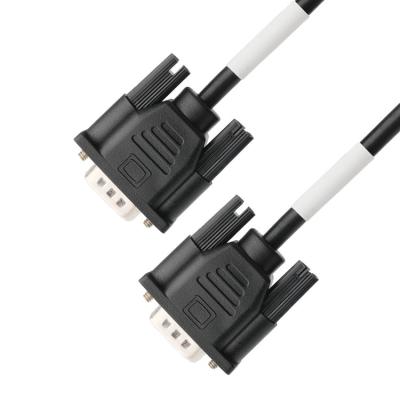 China D-SUB-9Pin Male Connector With Solder Type, White Rubber Core, And Nickel-Plated Shell To D-SUB-9Pin Female Connector for sale
