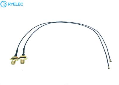 China Waterproof rear bulkhead  SMA rp female to ipex UFL  with RF  coaxiai cable assmbely for sale