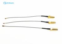 China sma rp female connector to UFL female 1.13mm grey rf pigtail cable assembly for sale