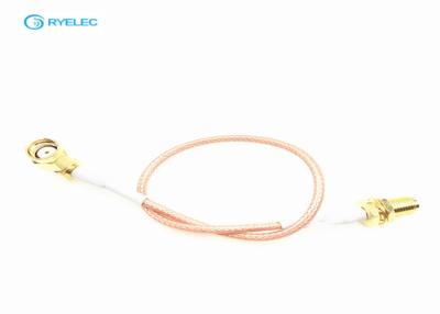 China 200mm rg316 cable assembly sma female rp bulkhead to sma male right angle rp connector for sale