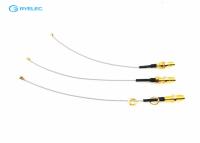 China 1.13mm Grey RF Cable Assemblies With Rear Mount SMA To UFL Connector 50ohm for sale