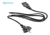 China 3 - Prong Adapter Plug Custom Cable Assemblies Plastic / Cooper / Electric Parts Available for sale