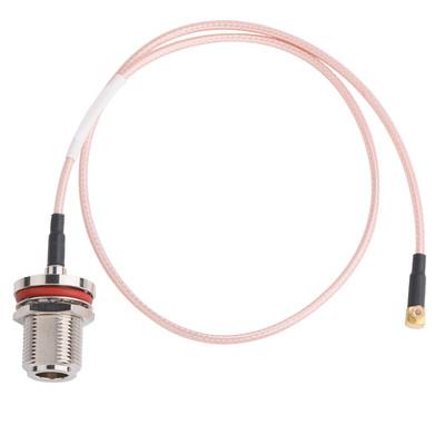 China N Socket To Mcx Plug Right Angle Gold Plated Rf Coaxial Cable Assembly for sale