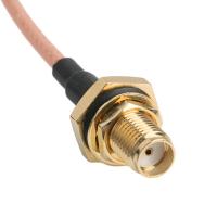 China Gold Contact RG316 Coaxial Cable SMA Male Straight Plug To SMA Female Bulkhead Jack for sale