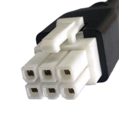 China Custom Pitch 2 3 4 5 6 Pin Molex 5557 6pin 4.2mm Pitch Jacket Cable UL2464 20AWG*6C OD6.4mm BLACK for sale