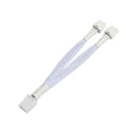 China White Sleeved PCIe Power Cable Female to Dual 8P(6+2)pin Male GPU VGA Power Cable with 16AWG/18AWG and 20cm Length for sale