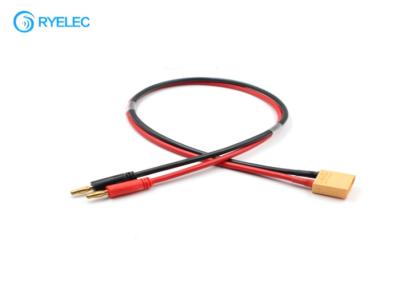 China Battery Charging Cable Custom Wire Harness 4.0mm Banana To XT90 Male Female Plug for sale