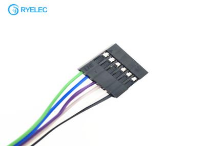 China Dupont 6 Pin 2.54mm Breadboard Custom Wire Harness Female To Female Connector Cable for sale