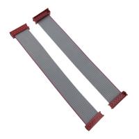 China 1.27mm Pitch 12pin IDC Socket with 28AWG Flat Ribbon Cable Assembly - Micro Match Male 1-215083-2 for sale