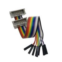 China 10 Pin Dual IDC Socket Male Connector with 2.54mm Pitch Gold-Plated Flat Ribbon Breakout Cable for sale