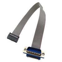 China D-Sub 15 Pin DB15 Male to 16Pin Female IDC 2.54MM Pitch Gold-plated Flat Ribbon Cable for sale